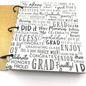 5 3/4" X 7" Graduation 2025 Scrapbook Window Opening on Cover for Photo ...