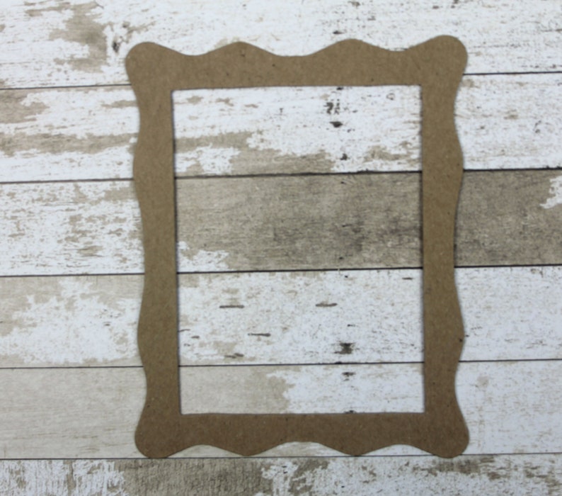 3 Wavy Rectangle Chipboard Frames Scalloped Frame Die Cuts | Etsy