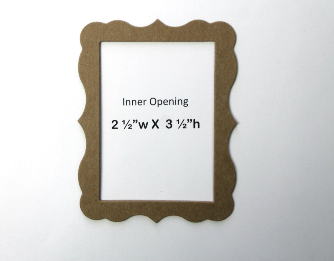 3 Bracket Edge Frame - Bare Chipboard Rectangle Bracket Frame Die Cuts ...