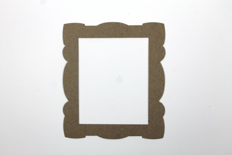 3 Bracket-scallop Edge Rectangle Frame Bare Chipboard - Etsy
