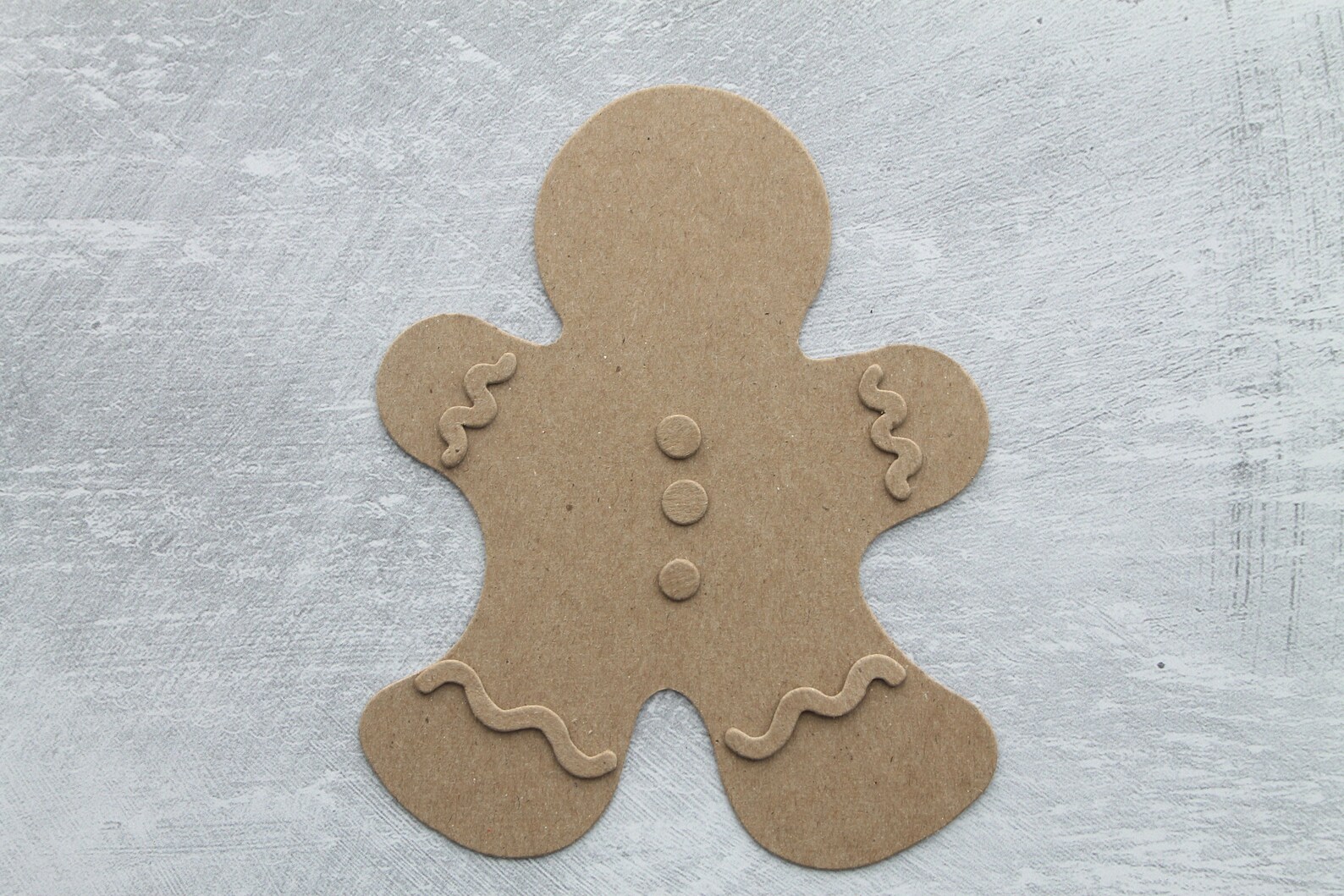 3 Bare Chipboard Wide Gingerbread Man Style No.4 Diecuts W/zig - Etsy