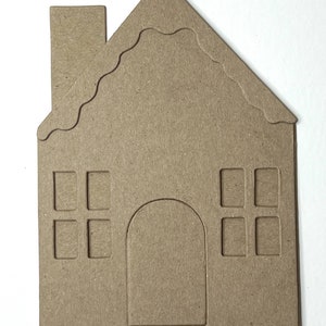 Gingerbread House Die Cut - DIY House With Windows, Backer, 2 Roof ...