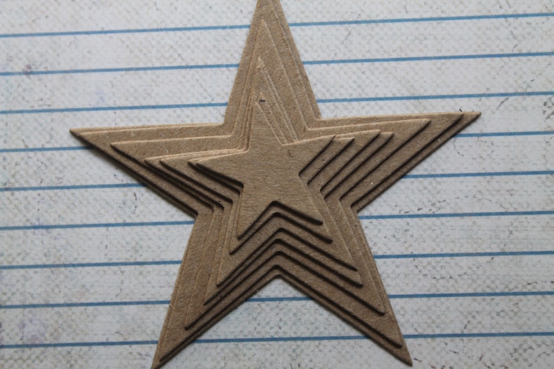 Star Die Cuts 8 Sizes Glitter or Chipboard Die Cuts Sizes - Etsy