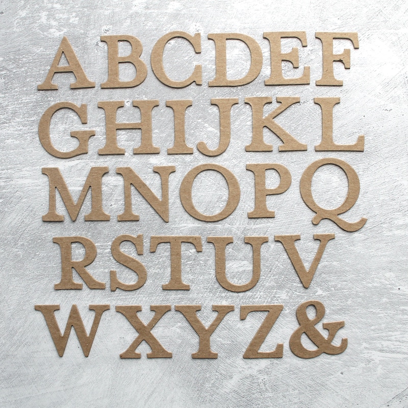 Chipboard Letters - Etsy