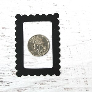 25 Paper Mini Frame Die Cuts - Black, White or Cream Cardstock Mini ...