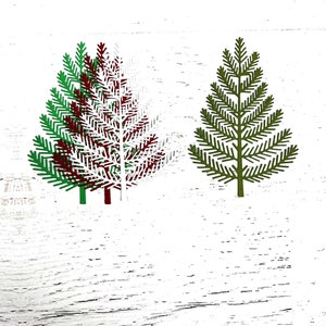 Wispy Tree Christmas Die Cut - Paper Die Cuts DIY Christmas Card ...