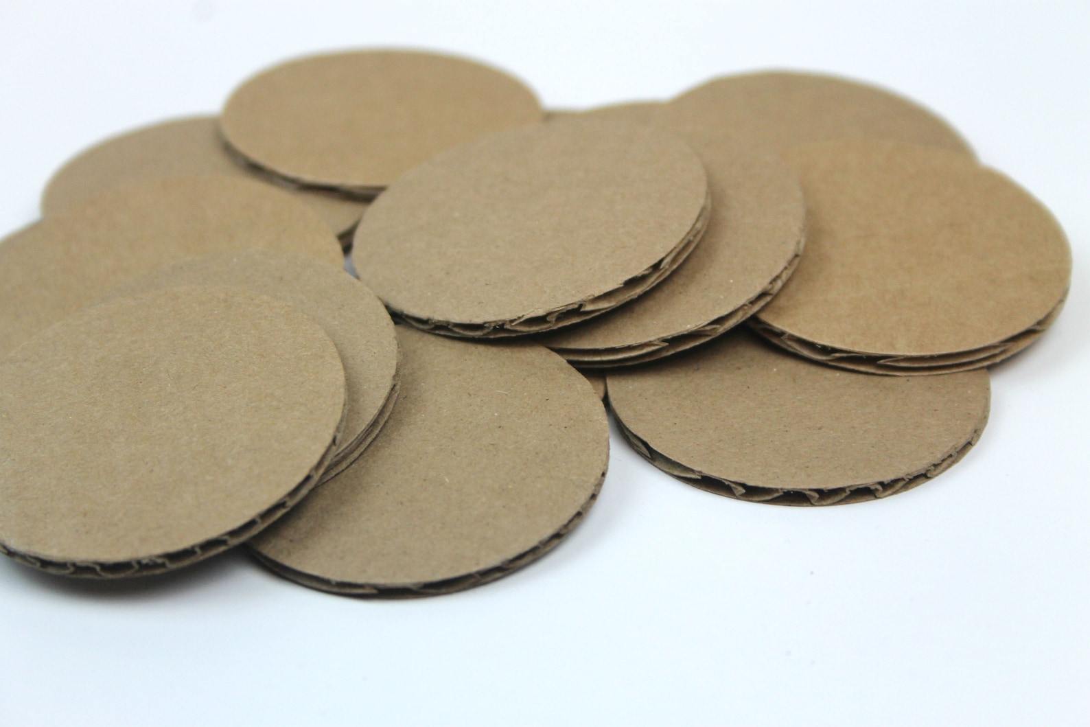 Corrugated Cardboard Circles Die Cuts for Stringing...making Garlands ...