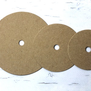 Cardboard Circles With Hole-chipboard, Corrugated, White, Black Board ...