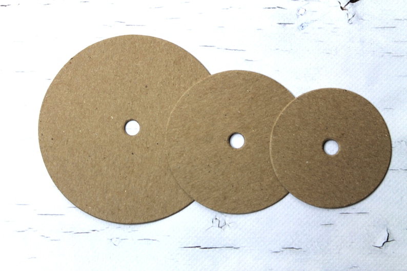 Cardboard Circles With Hole-chipboard Corrugated White - Etsy