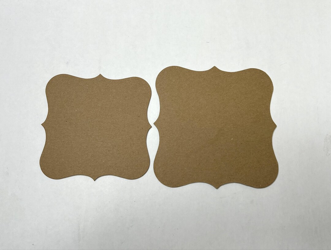 3 Bracket Shaped Die Cut - Fancy Bracket Chipboard Cut Outs - Choose 5 ...