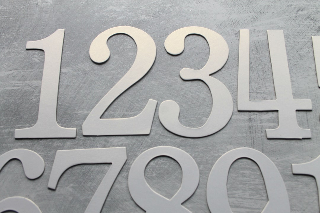 4" White Shimmer Table Numbers - Wedding Table Numbers 1-12 - White ...