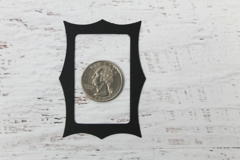 25 Paper Mini Frame Die Cuts - Black, White or Cream Cardstock Mini ...