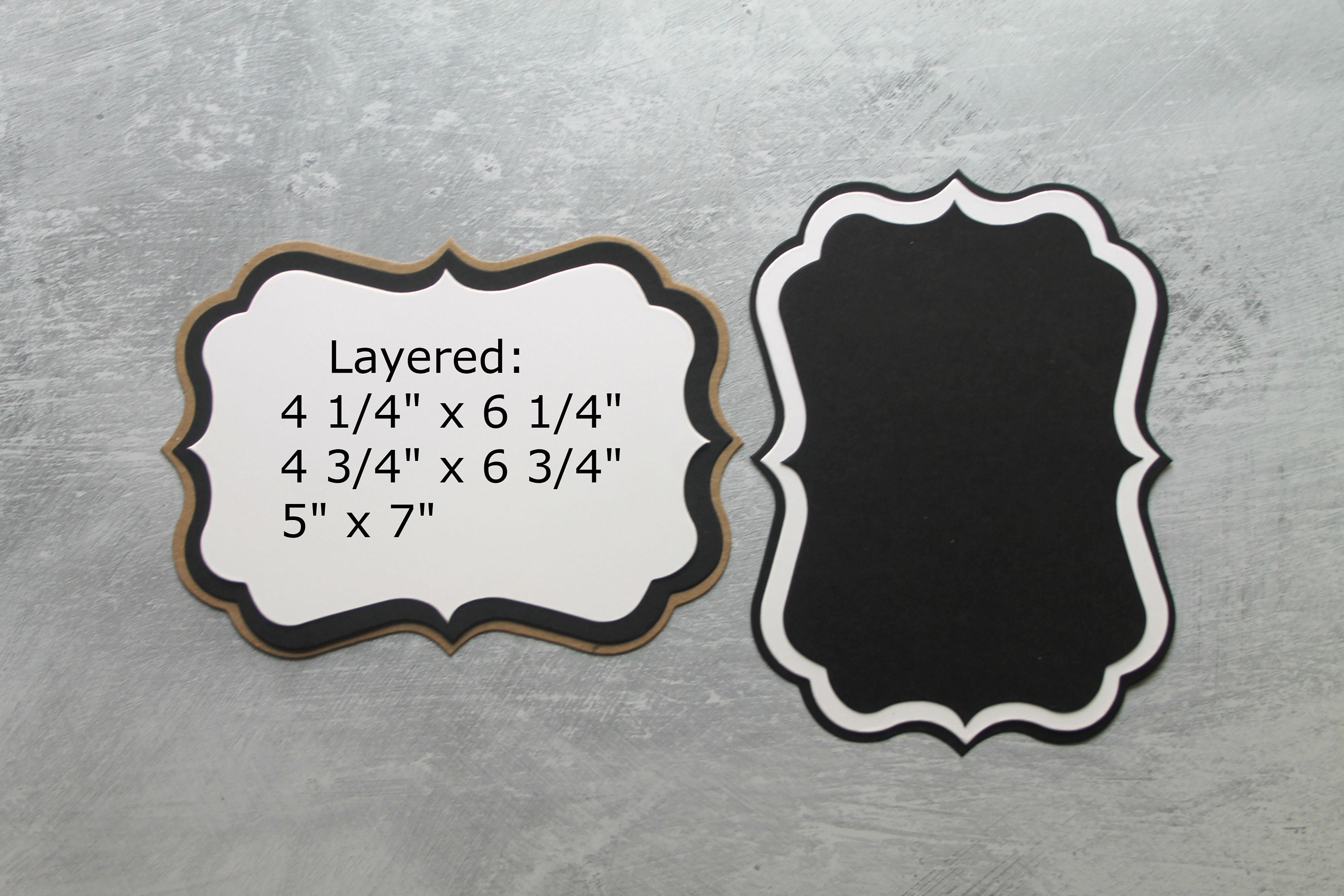 Elegant Bracket Edge Die Cuts 4 Sizes to Choose From [choose Size ...