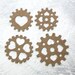 3 Cogs Bare Chipboard Die Cuts Larger Gear Die Cuts 3 Sizes 2 1/2, 3 1/ ...