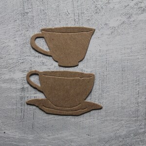 Small or Large Stacking Tea Cups Bare Chipboard Die Cuts - Etsy