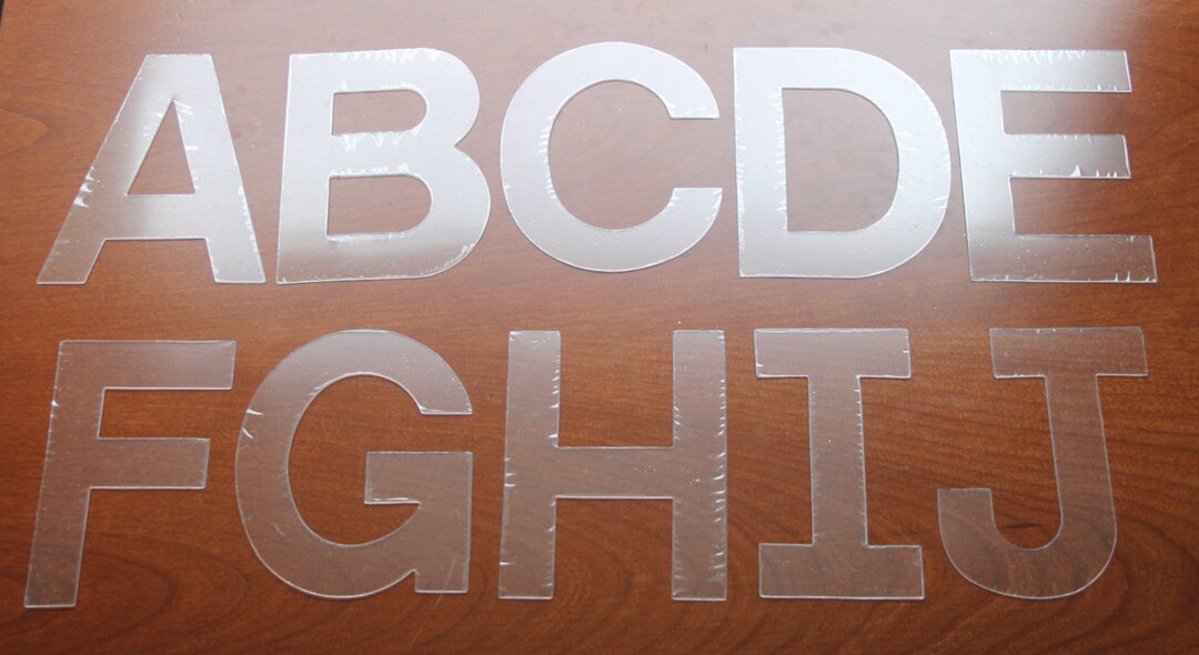 4" Acrylic Alphabet - Block Font Uppercase or Lowercase Acrylic Letters ...