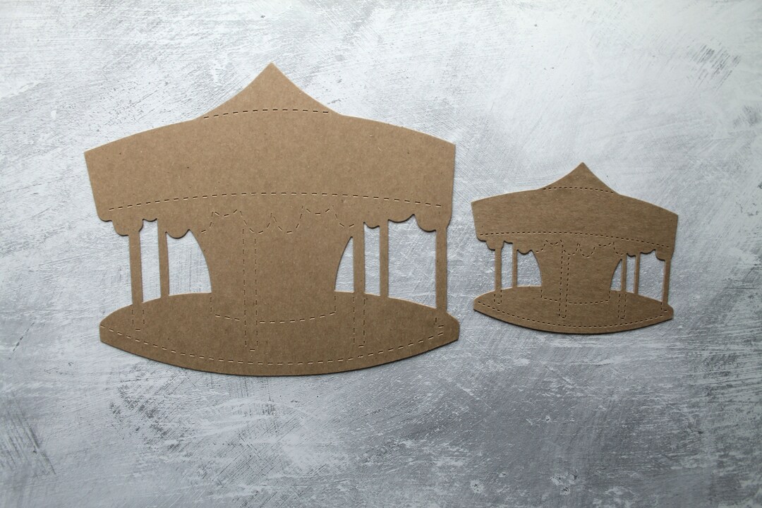 Carousel Cut Outs - DIY Chipboard Carousels Die Cuts - Carousel Theme ...