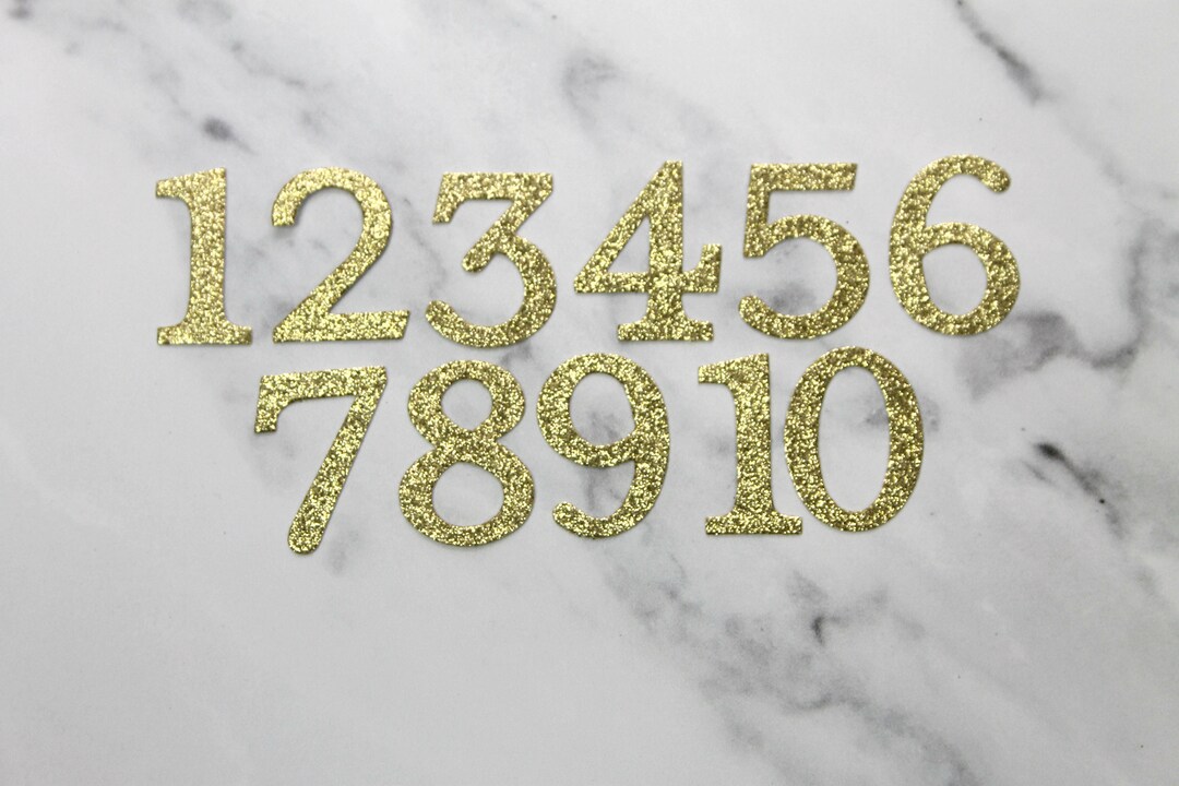 1 3/8" Glittered Number Set - Advent Calendar Numbers - Party Numbers ...