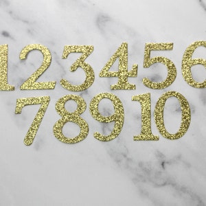 1 3/8" Glittered Number Set - Advent Calendar Numbers - Party Numbers ...