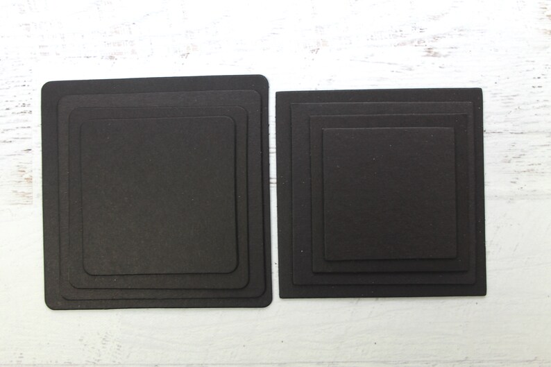 Chipboard Coaster Squares BLACK Straight or Rounded Corners - Etsy