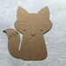2 Bare FOX Chipboard Die Cuts Large Fox Die Cuts 4 3/4 W X 5 1/4 Tall ...