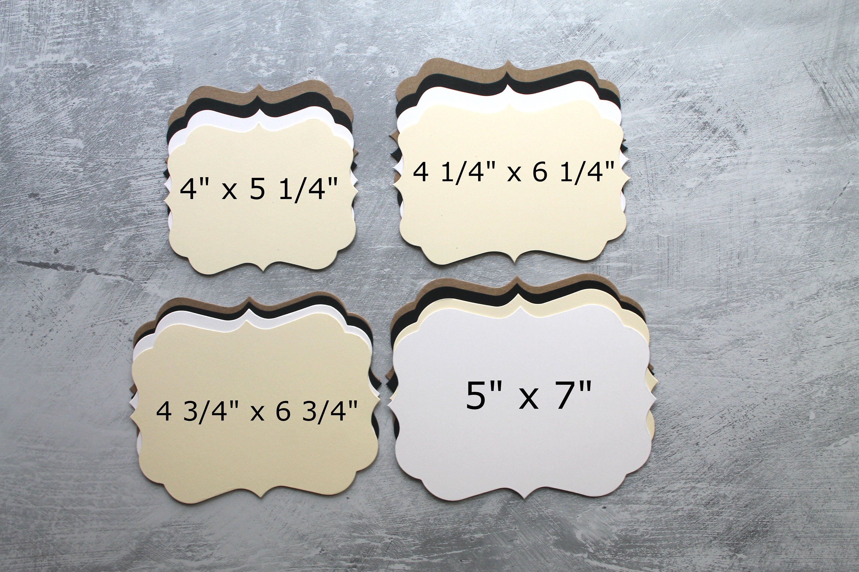 Elegant Bracket Edge Die Cuts 4 Sizes to Choose From [choose Size ...