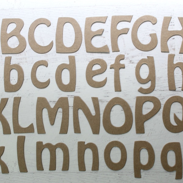 Chipboard Alphabets - Etsy