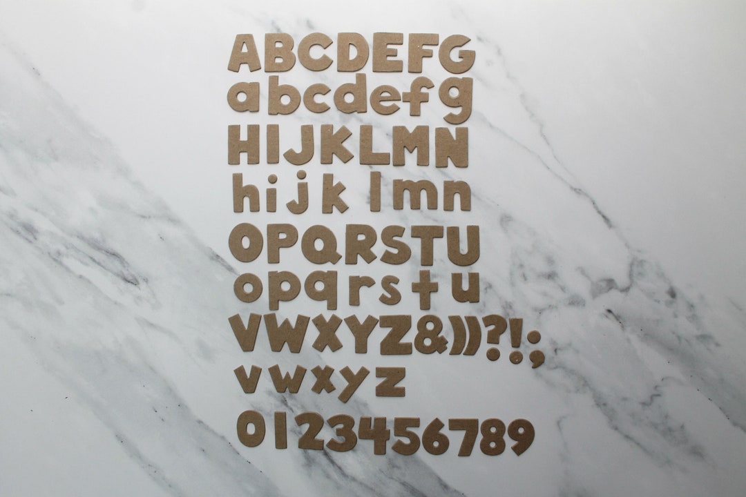1 1/4" Letter Cut Outs - Block Font Chipboard Alphabet Die Cuts [choose ...