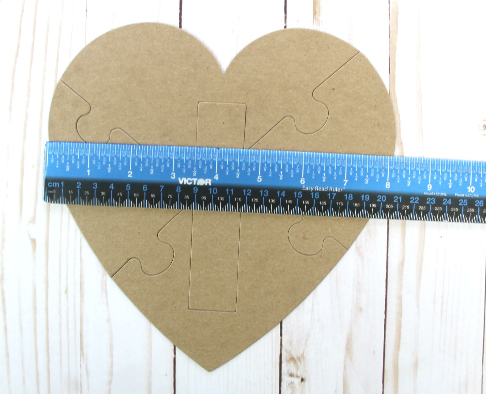 5 Piece Heart with Cross Jigsaw Puzzle Bare chipboard die | Etsy