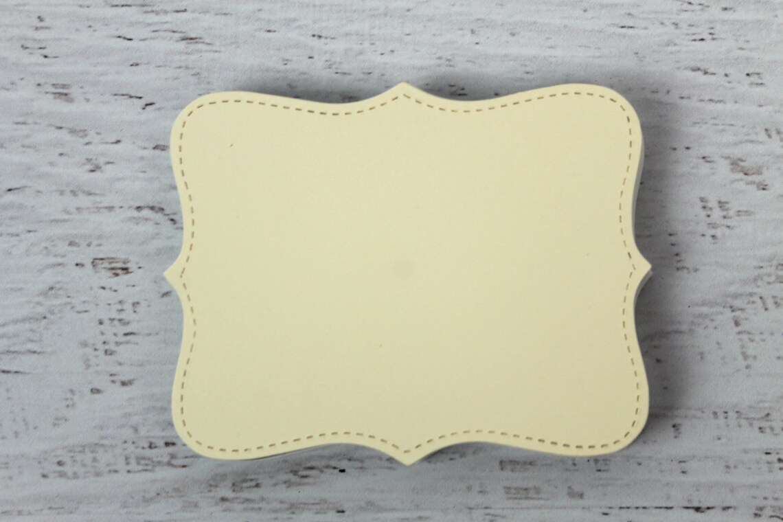 10 Paper Brackets With Stitched Edge Paper Die Cuts - Etsy