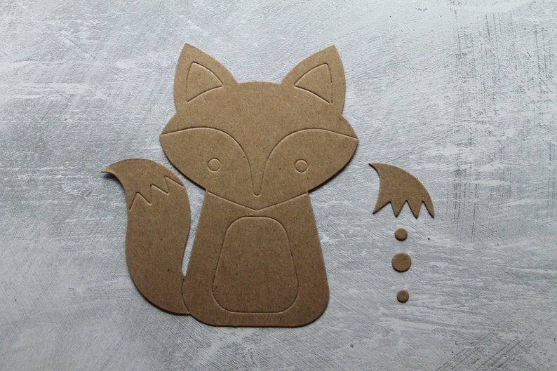 2 Bare FOX Chipboard Die Cuts Large Fox Die Cuts 4 - Etsy