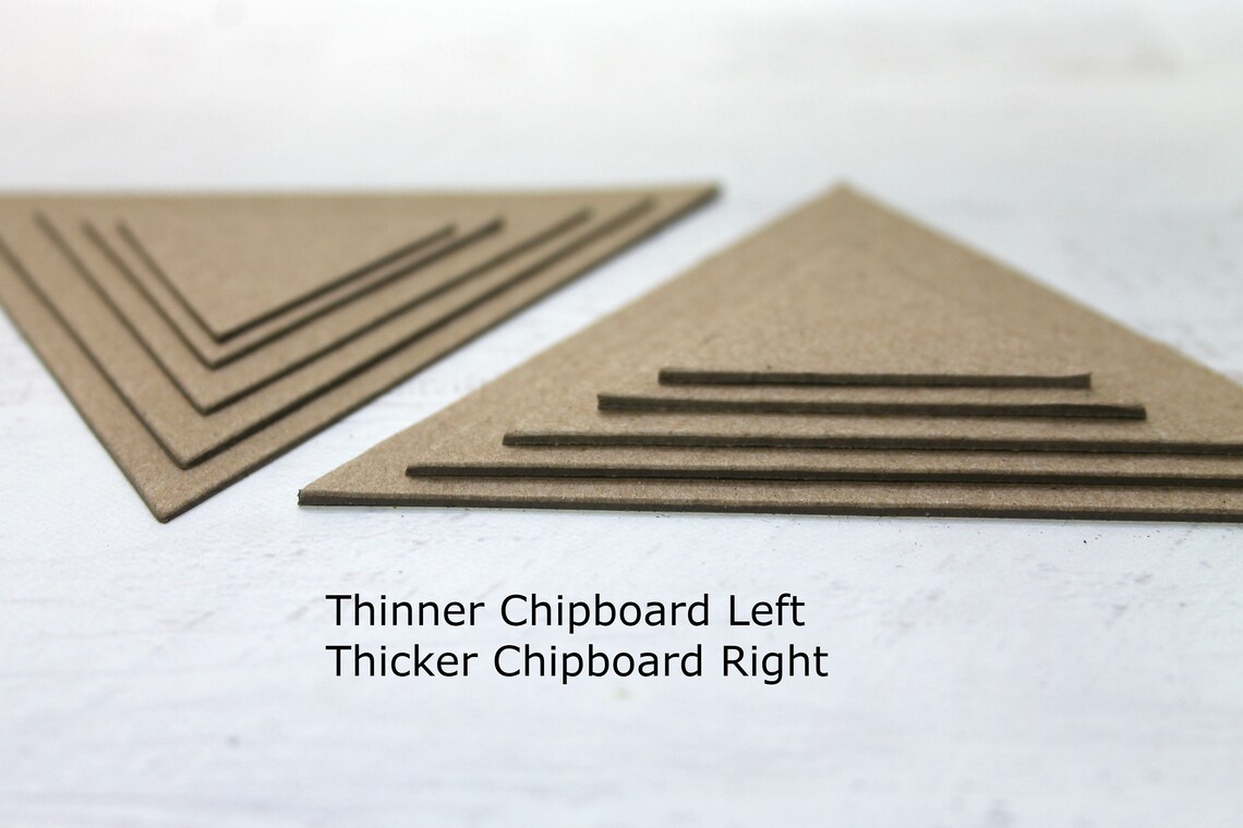 Bare Chipboard Triangles - Choose From 5 Sizes - Choose Thin or Thick ...