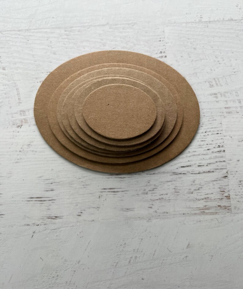 Corrugated Cardboard Ovals - 7 Sizes - Choose Size and Quantity - 2" to ...