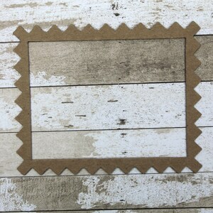 3 Zig Zag Frame - Bare Chipboard Frame Fancy Edge Die Cuts - 3 5/8" W X ...