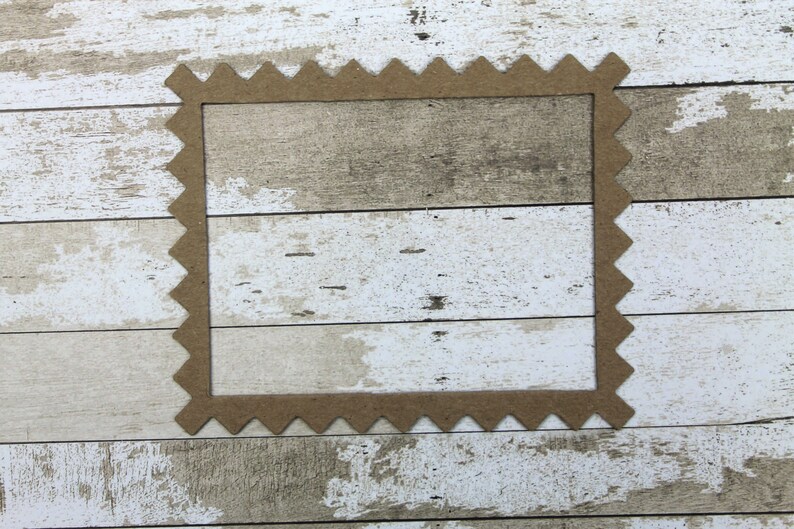 3 Zig Zag Frame Bare Chipboard Frame Fancy Edge Die Cuts | Etsy