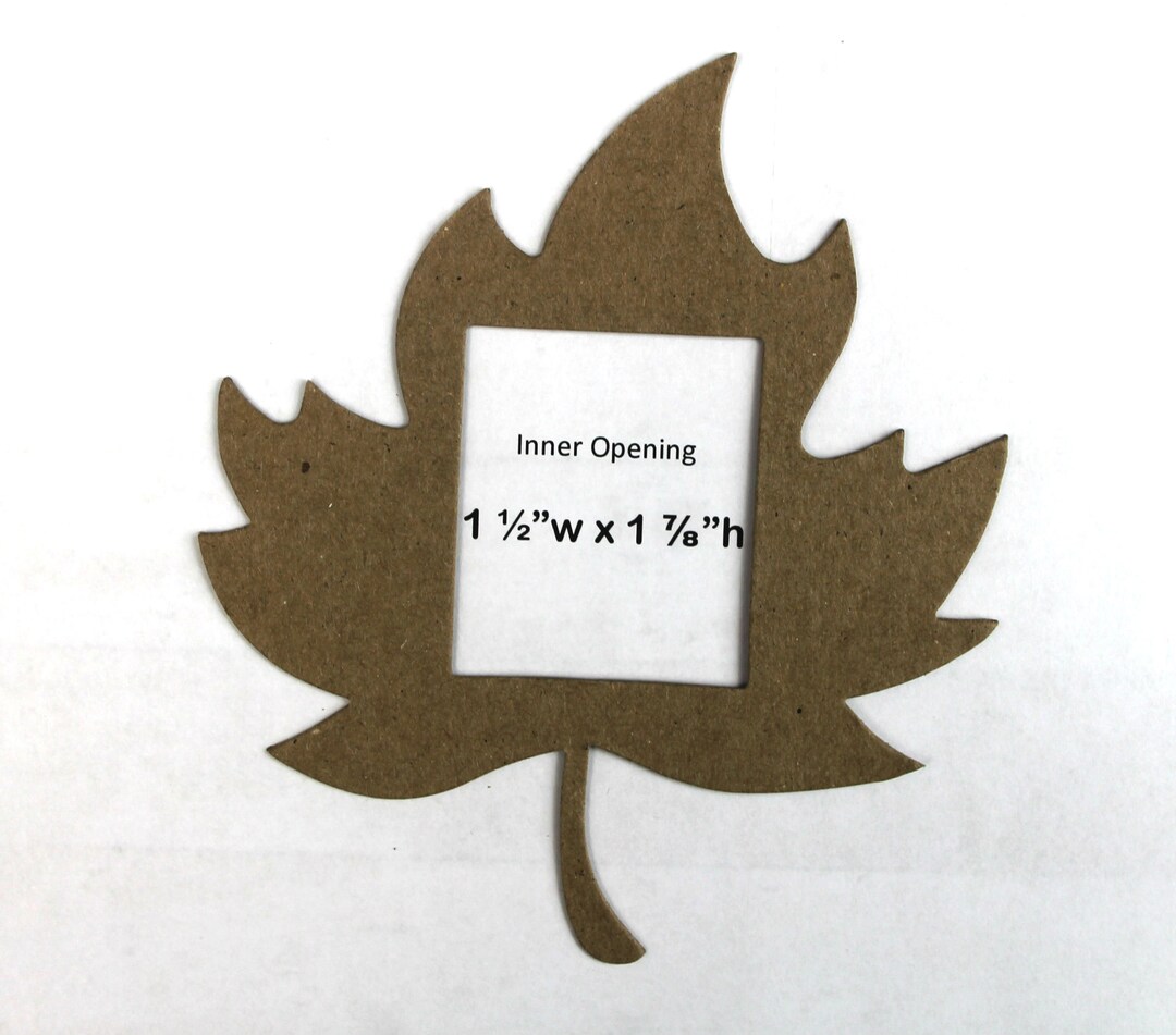3 Leaf Shaped Frame - Bare Chipboard Leaf Frame Die Cuts - Fall-autumn ...