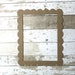 3 Scalloped Rectangle Frames - Bare Chipboard Photo Frame Die Cuts 3 3/ ...