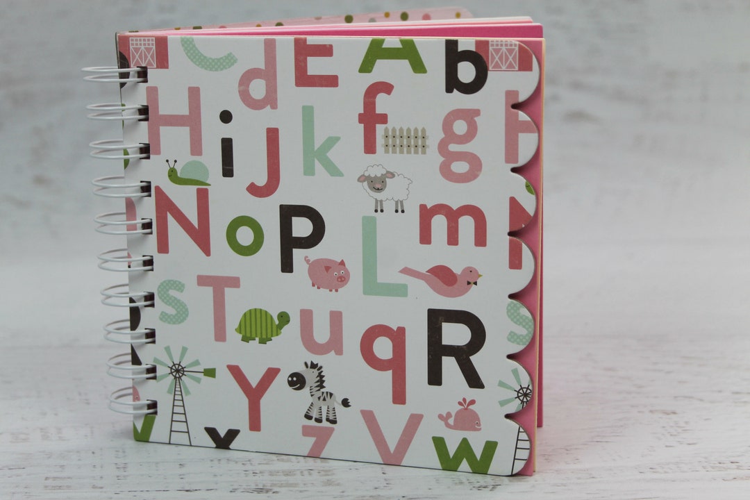 5 1/2" Baby Girl ABC Album - Baby Girl Album - 15 Inside Paper Pages ...
