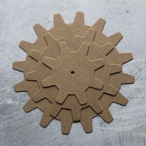3 Cogs - Bare Chipboard Die Cuts Larger Gear Die Cuts 3 Sizes 2 1/2", 3 ...
