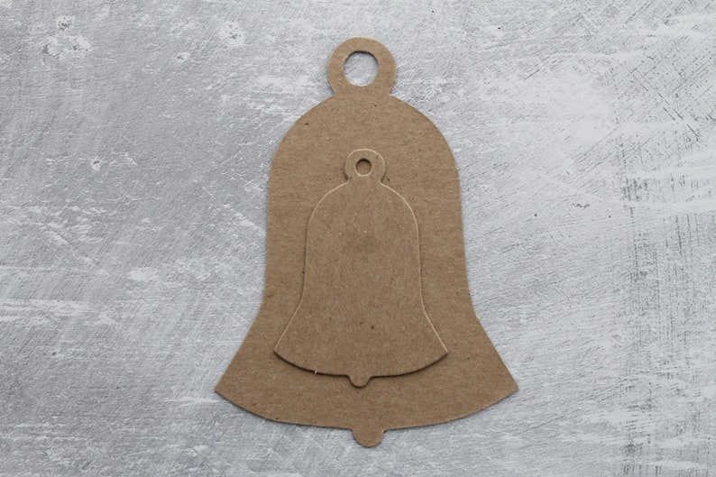 4 Chipboard Bells - Bare Chipboard Bell Shaped Die Cuts [2 Sizes to ...