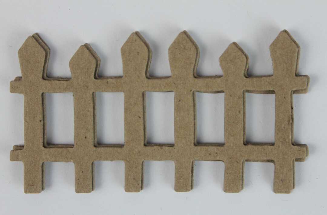4 Fences - Bare Chipboard Picket Fence Die Cuts - Etsy