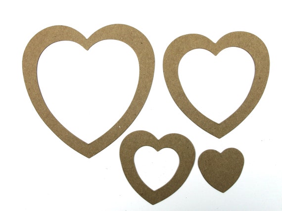4 Piece Nesting Heart Frame-die Cuts Graduated Heart Shaped - Etsy