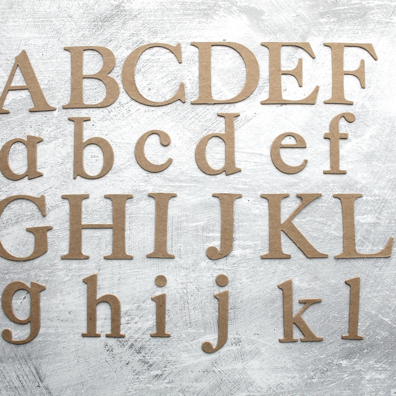 Chipboard Die Cut Alphabet - Etsy