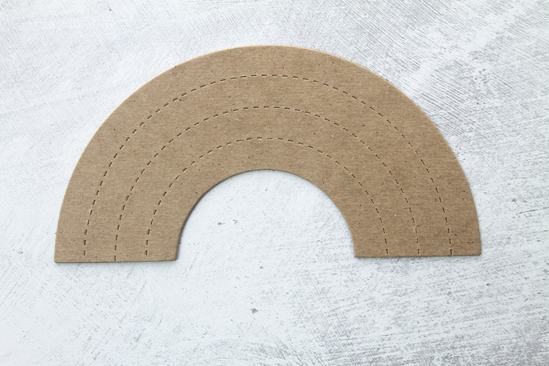 Rainbow Die Cuts - Bare Chipboard or White Paper Rainbows - 2 Sizes --5 ...