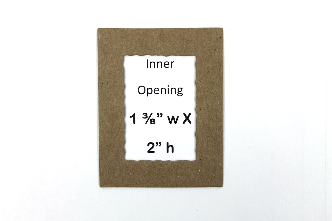 4 Mini Frames - Bare Chipboard Small Photo Frame - Deckle Rectangle Die Cuts 2 3/8" X 3" - Etsy