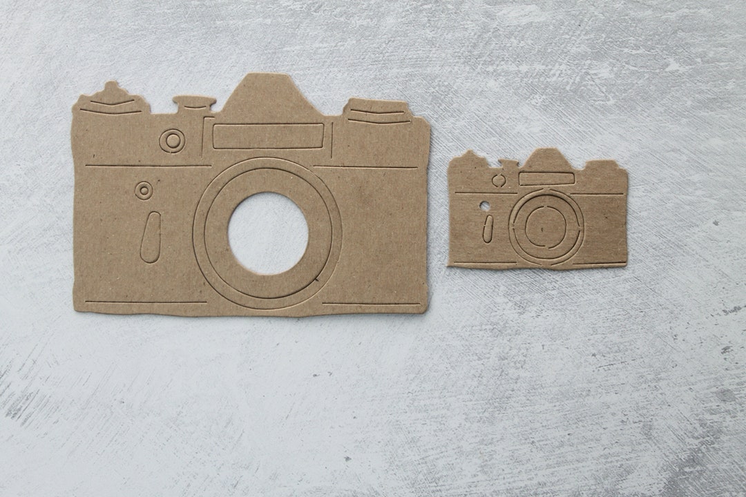 3 Vintage Camera - Chipboard Photography Die Cuts - Choose Small or ...