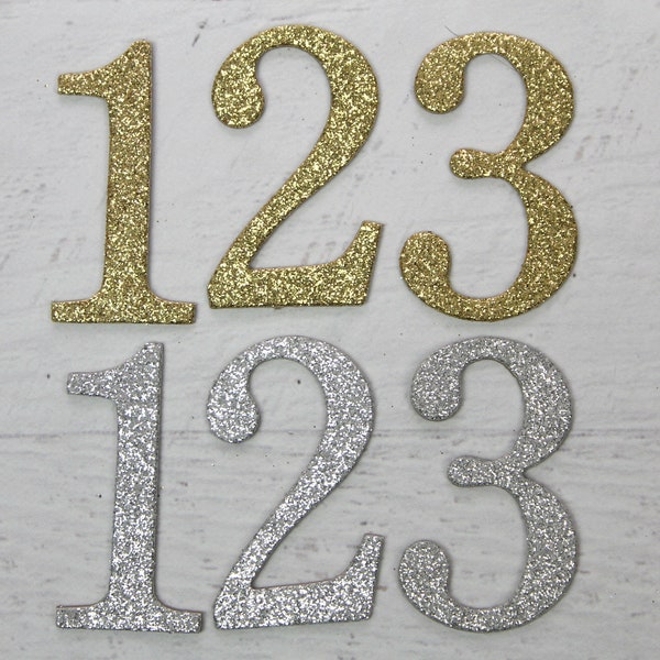 Glitter Table Number - Etsy