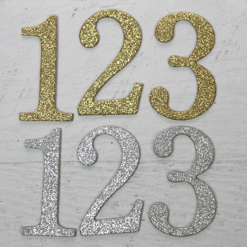 Glitter Table Number - Etsy