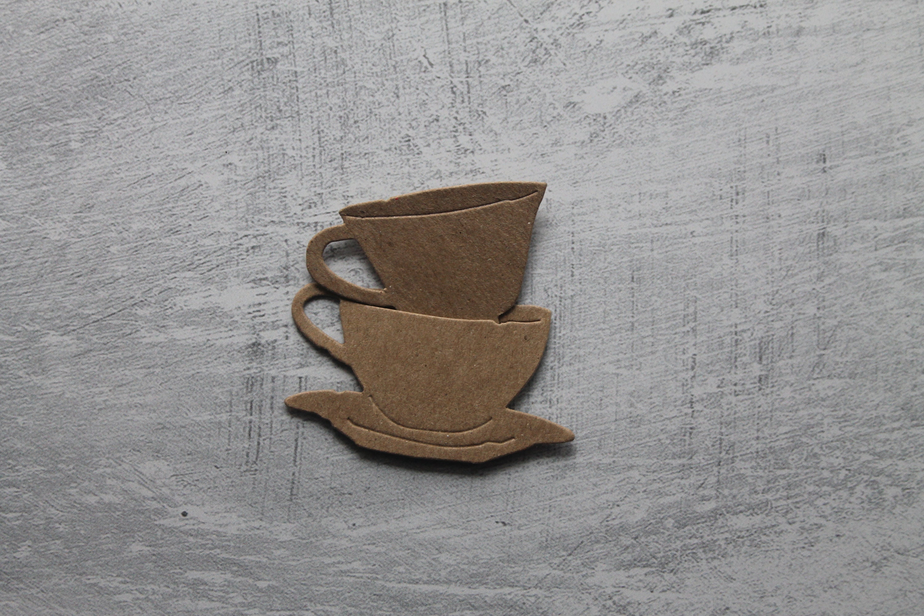 Small or Large Stacking Tea Cups Bare Chipboard Die Cuts - Etsy