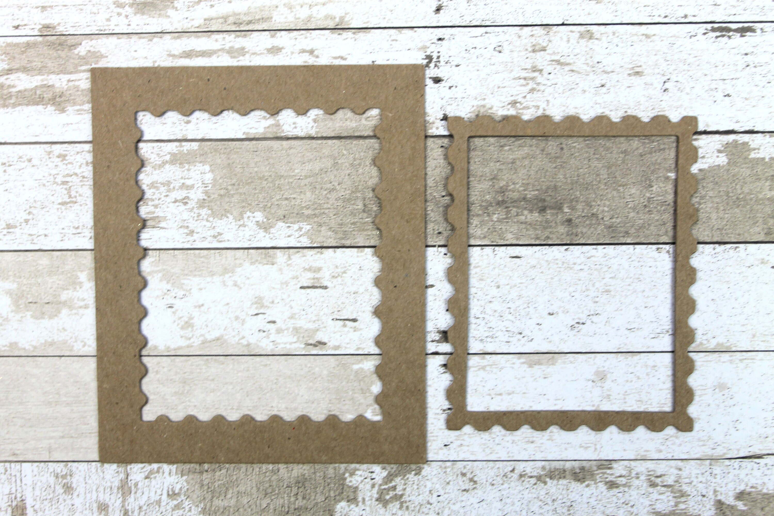 3 Stamp Edge Rectangle Frame Bare Chipboard Rectangle Stamp | Etsy